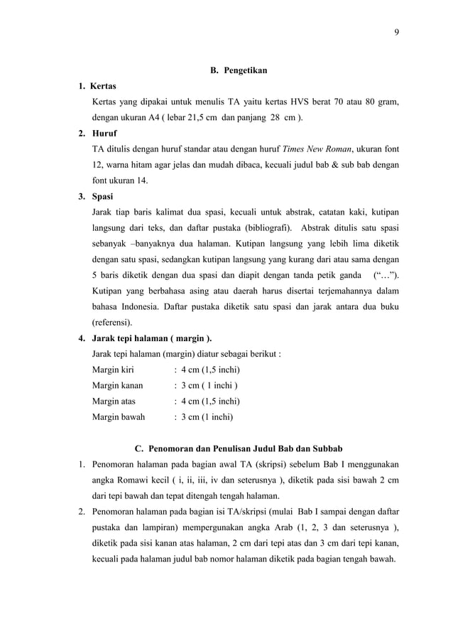 Pedoman Penulisan Karya TA (Tugas Akhir) D3 DKV UNS | PDF