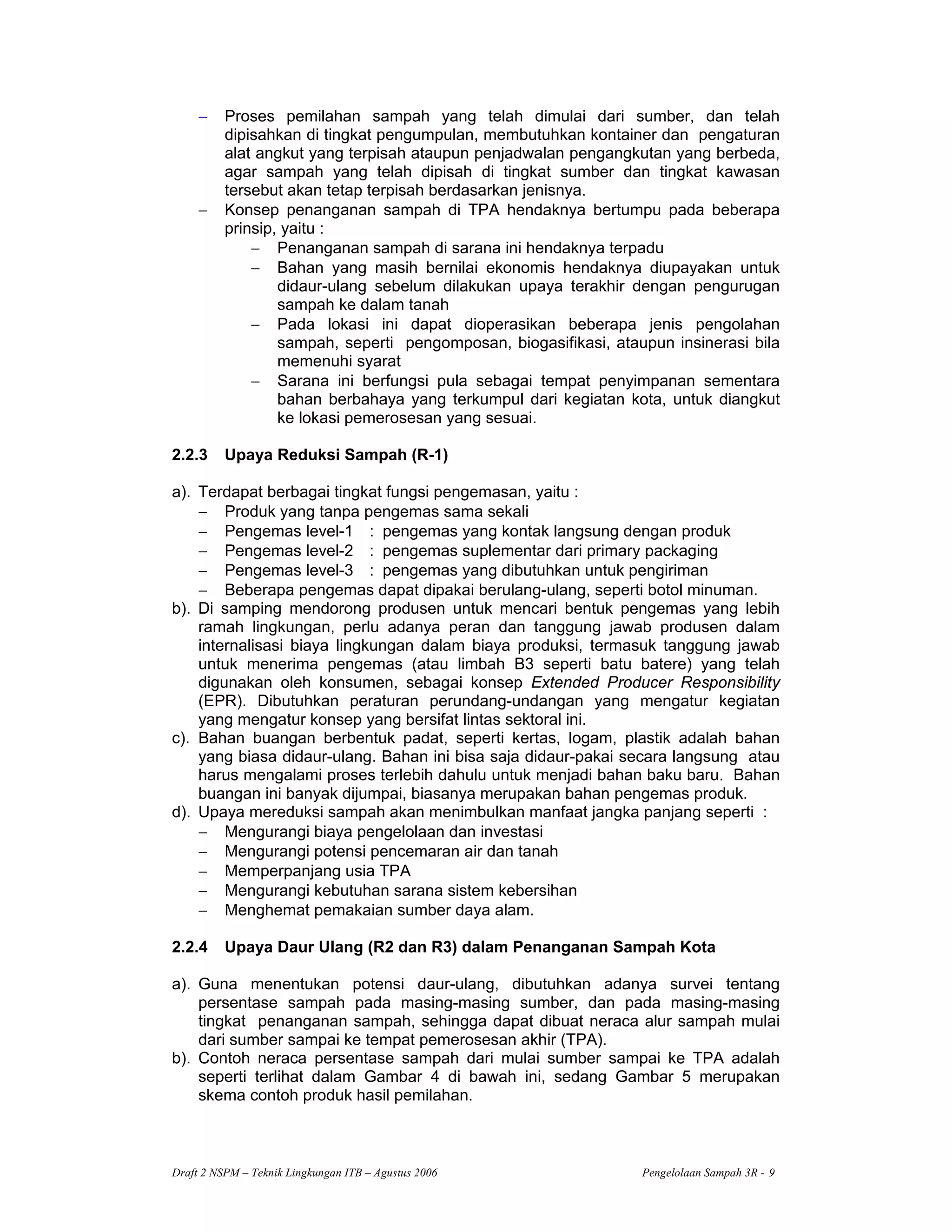 Pedoman tata cara pengolahan sampah 3 r | PDF