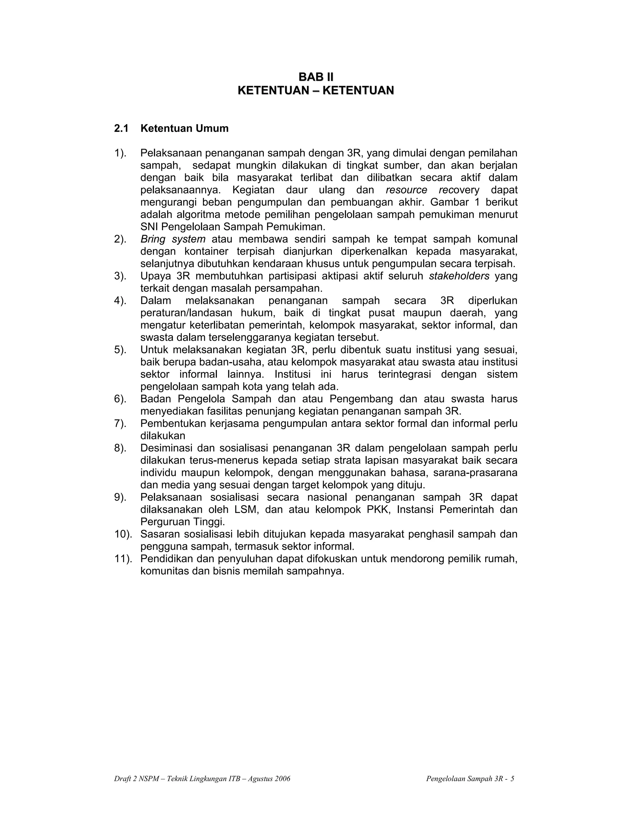 Pedoman tata cara pengolahan sampah 3 r | PDF