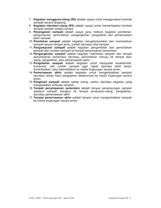 Pedoman tata cara pengolahan sampah 3 r | PDF