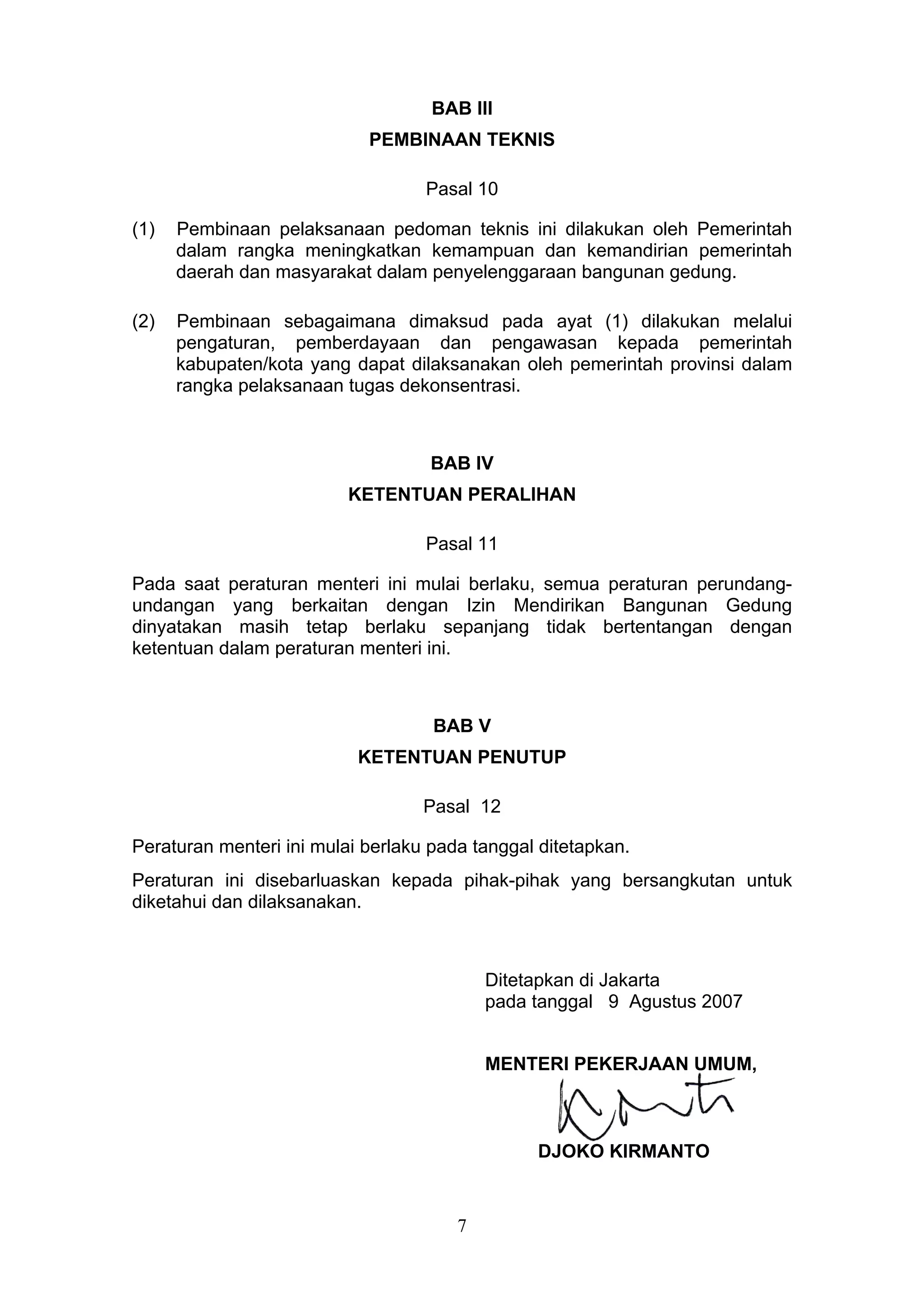 Pedoman teknis imb gedung | PDF