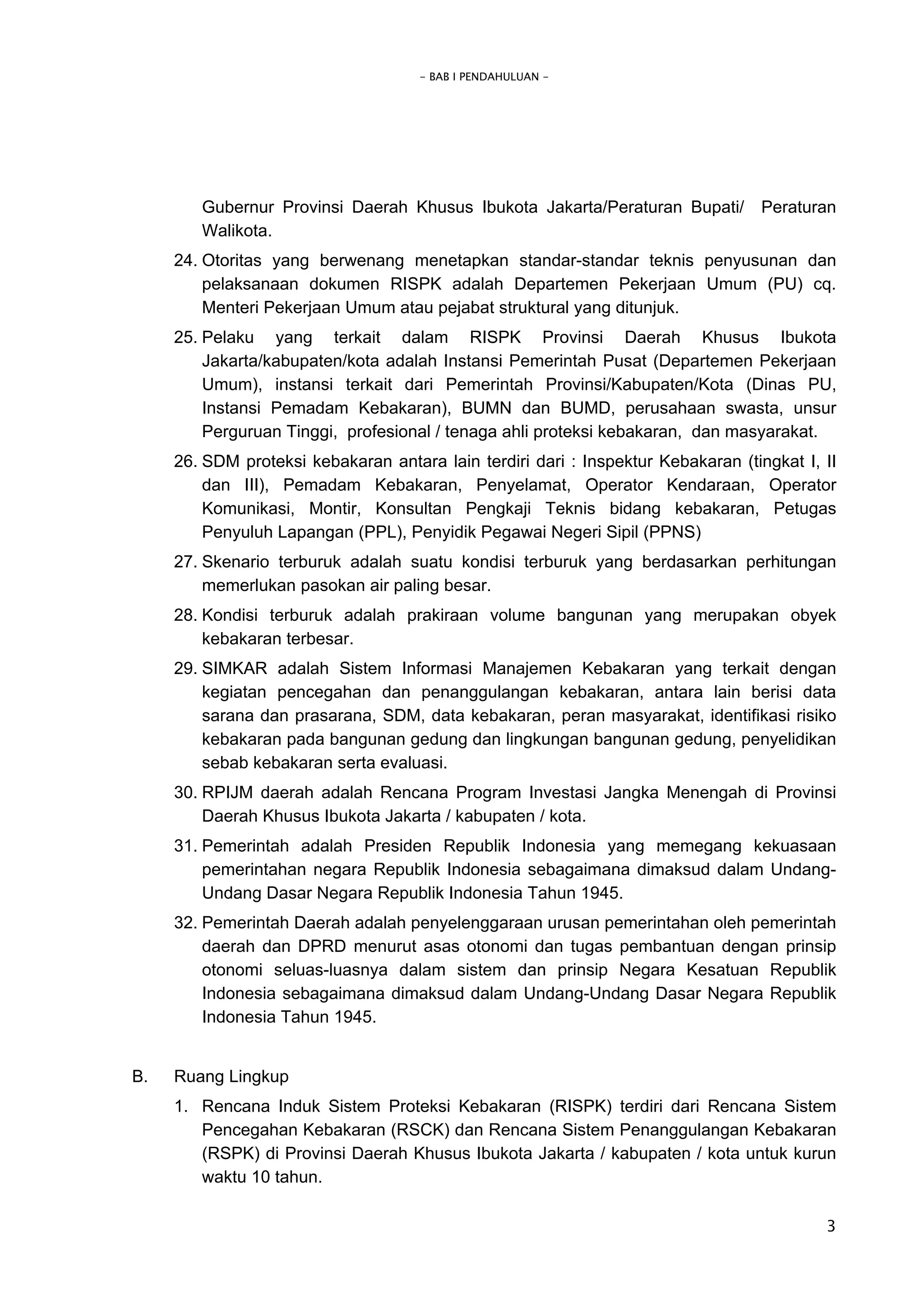 Pedoman teknis penyusunan rencana induk sistem proteksi kebakaran | PDF