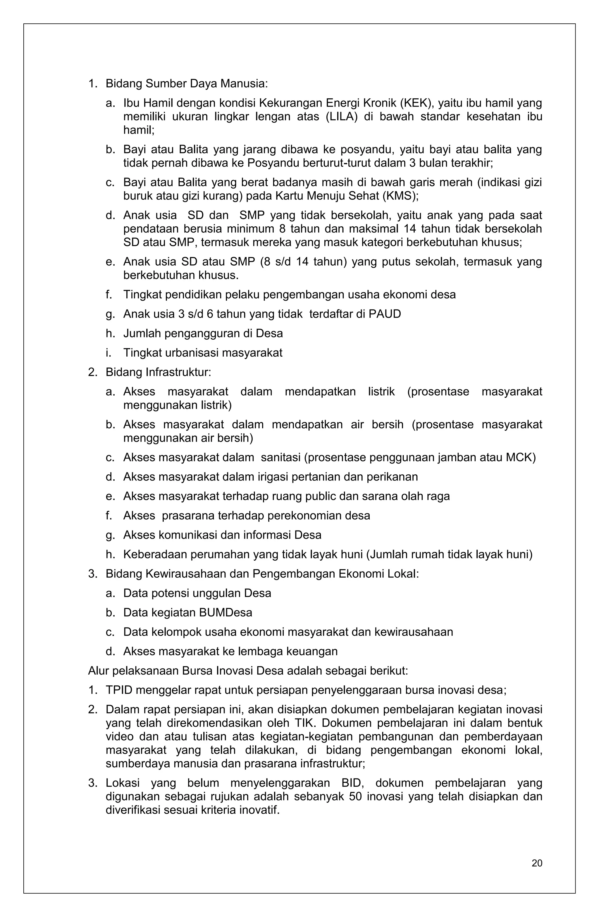 Pedoman teknis tpid | PDF