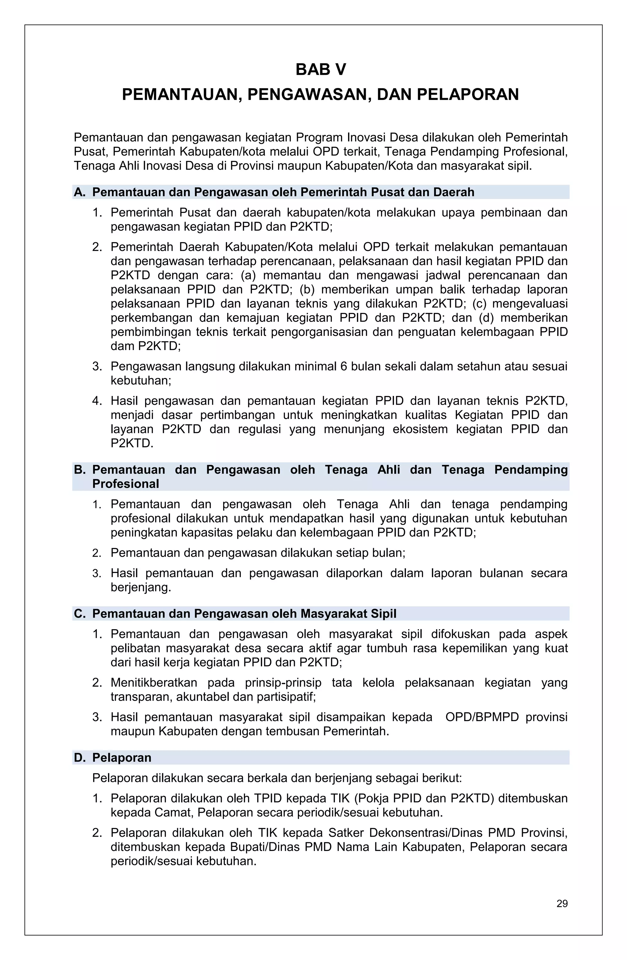 Pedoman teknis tpid | PDF