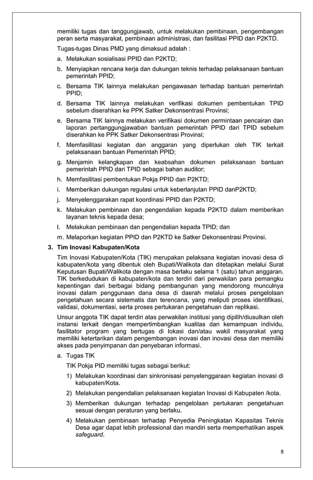 Pedoman teknis tpid | PDF