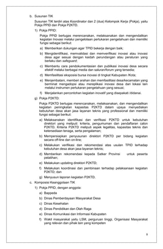 Pedoman teknis tpid | PDF