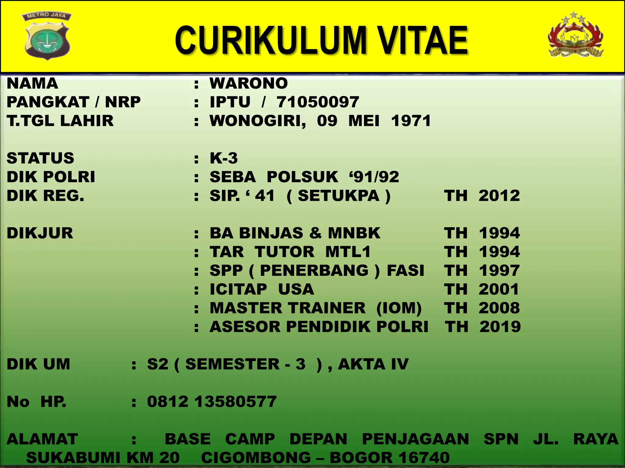 Materi pelajaran PEDOMAN TUGAS SATPAM Dilapangan.ppt