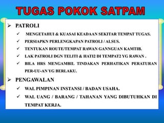 Materi pelajaran PEDOMAN TUGAS SATPAM Dilapangan.ppt