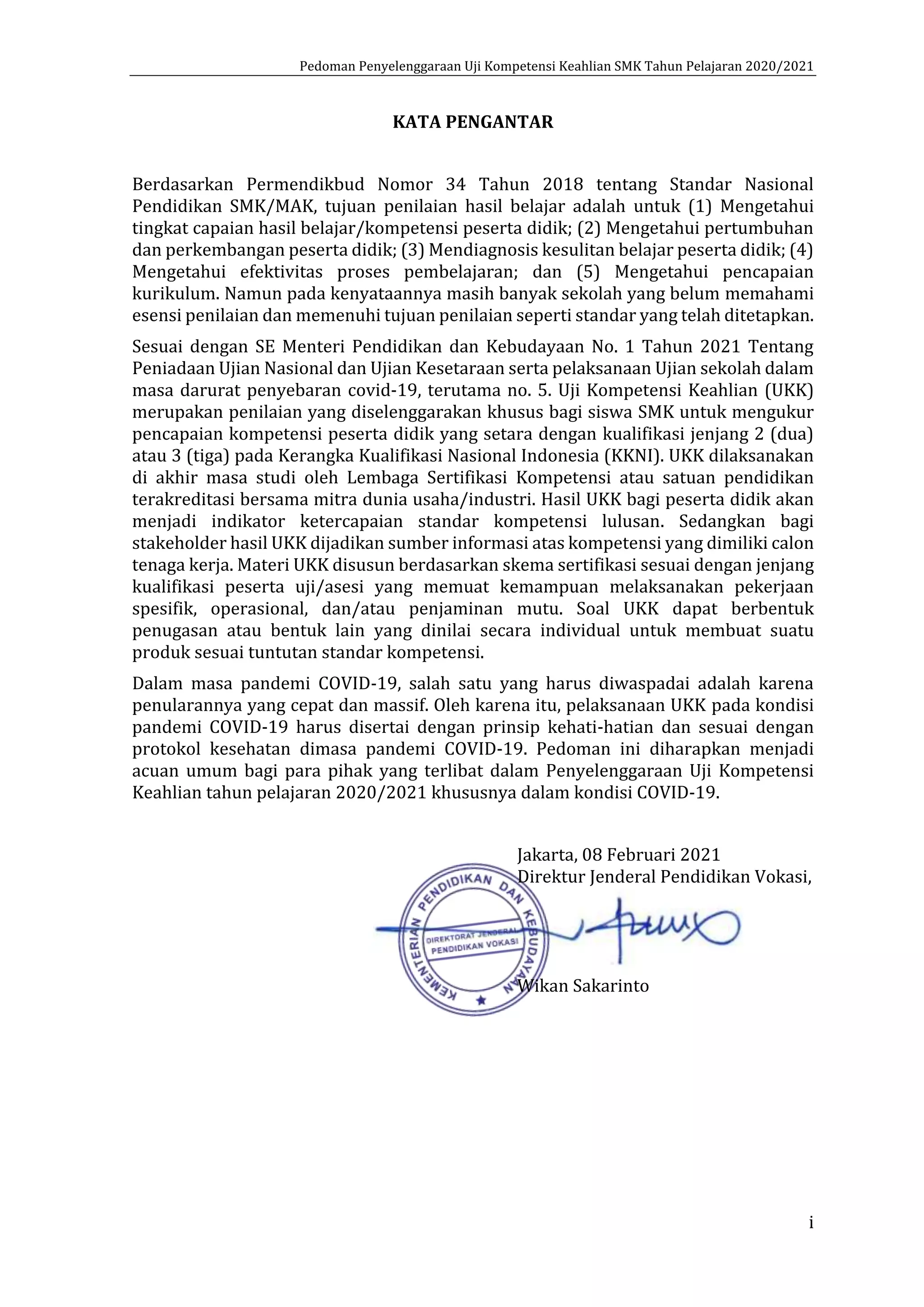 Pedoman ukk 2021 | PDF