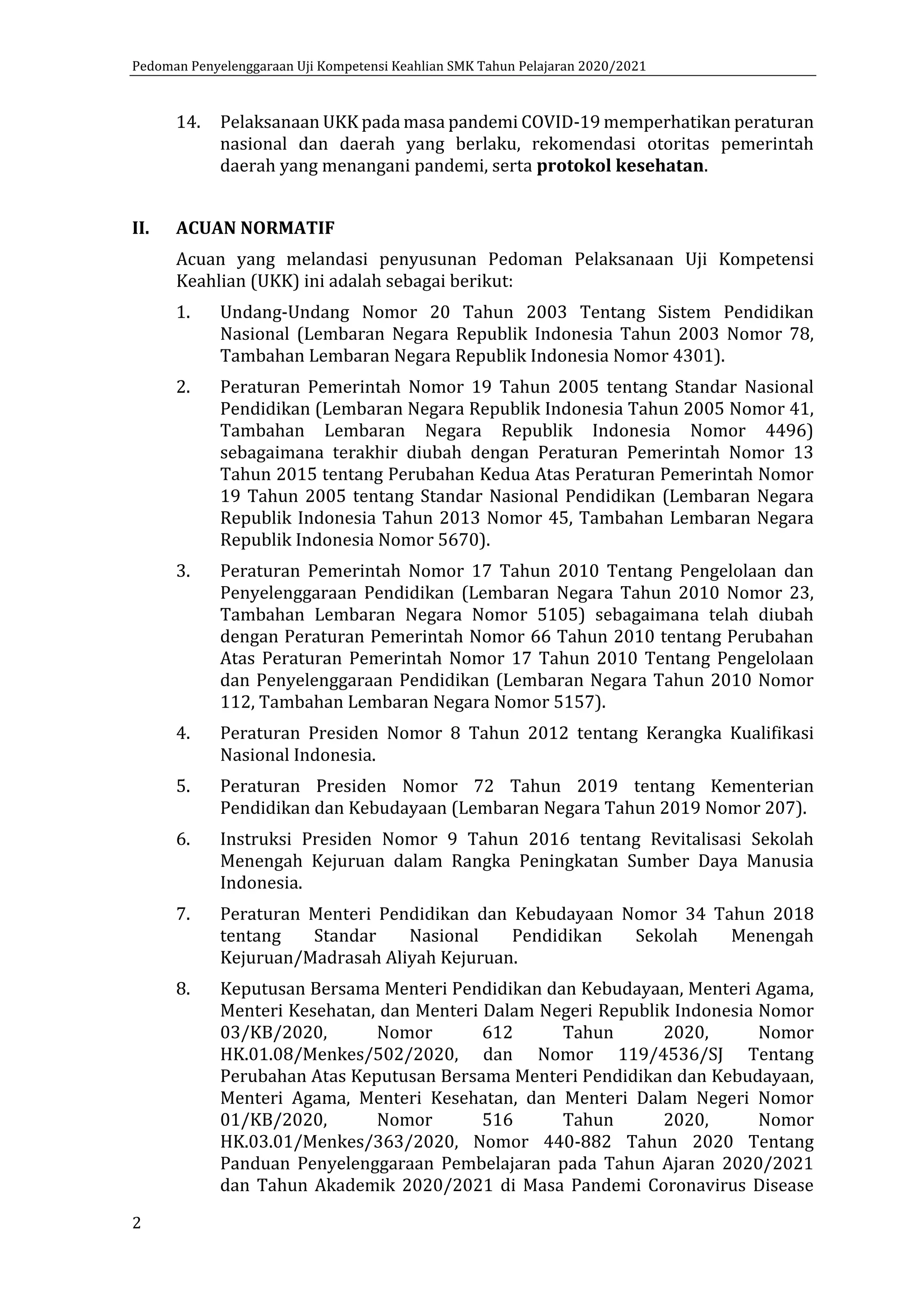 Pedoman ukk 2021 | PDF