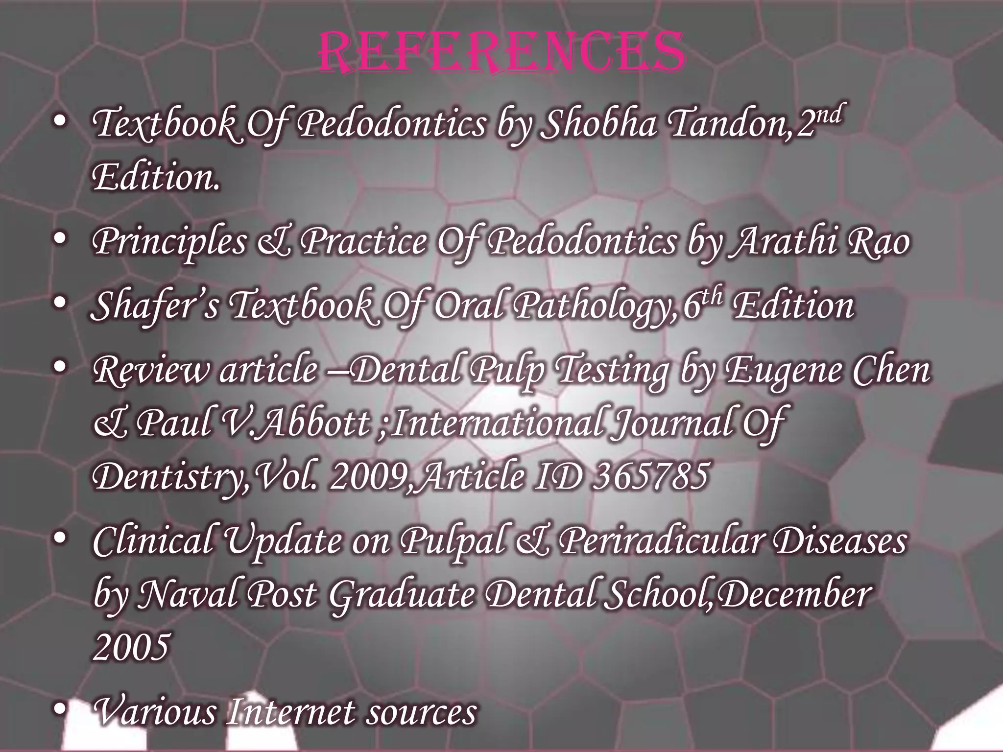Diagnosis Of Pulpal Pathology In Pedodontics | PPTX
