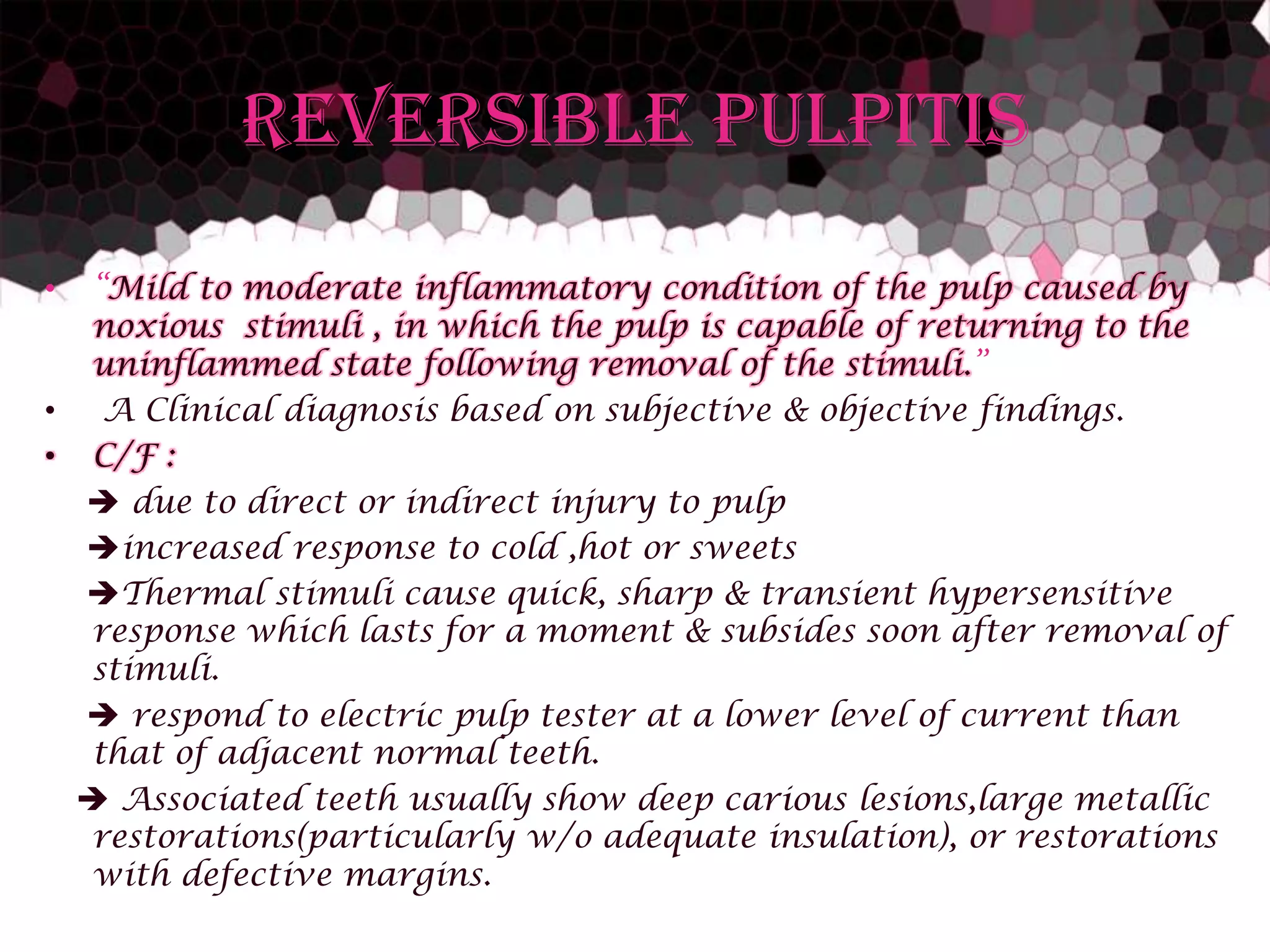 Diagnosis Of Pulpal Pathology In Pedodontics | PPTX