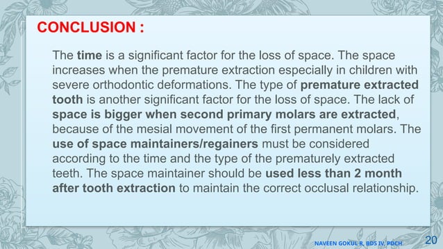 SPACE REGAINERS IN TOOTH LOSS (PEDIATRIC DENTISTRY) | PPTX | Dental ...