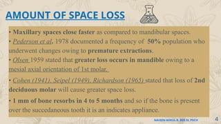 SPACE REGAINERS IN TOOTH LOSS (PEDIATRIC DENTISTRY) | PPTX