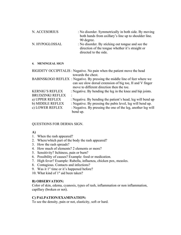 Rubzzzz's Pediatric Reflex tests 3th year | PDF