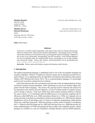 Scikit-learn : Machine Learning in Python | PDF | Programming Languages ...