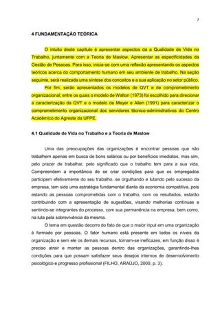 GESTÃO DE PESSOAS E A QUALIDADE DE VIDA NO TRABALHO | PDF