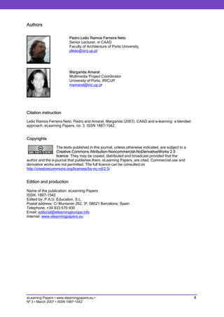 CAAD and e-learning: a blended approach | PDF | Web Development | Internet