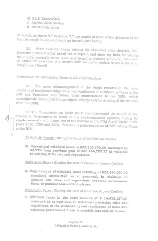 Pedro Ramirez Affidavit (part 2) Graft and Corruption | PDF