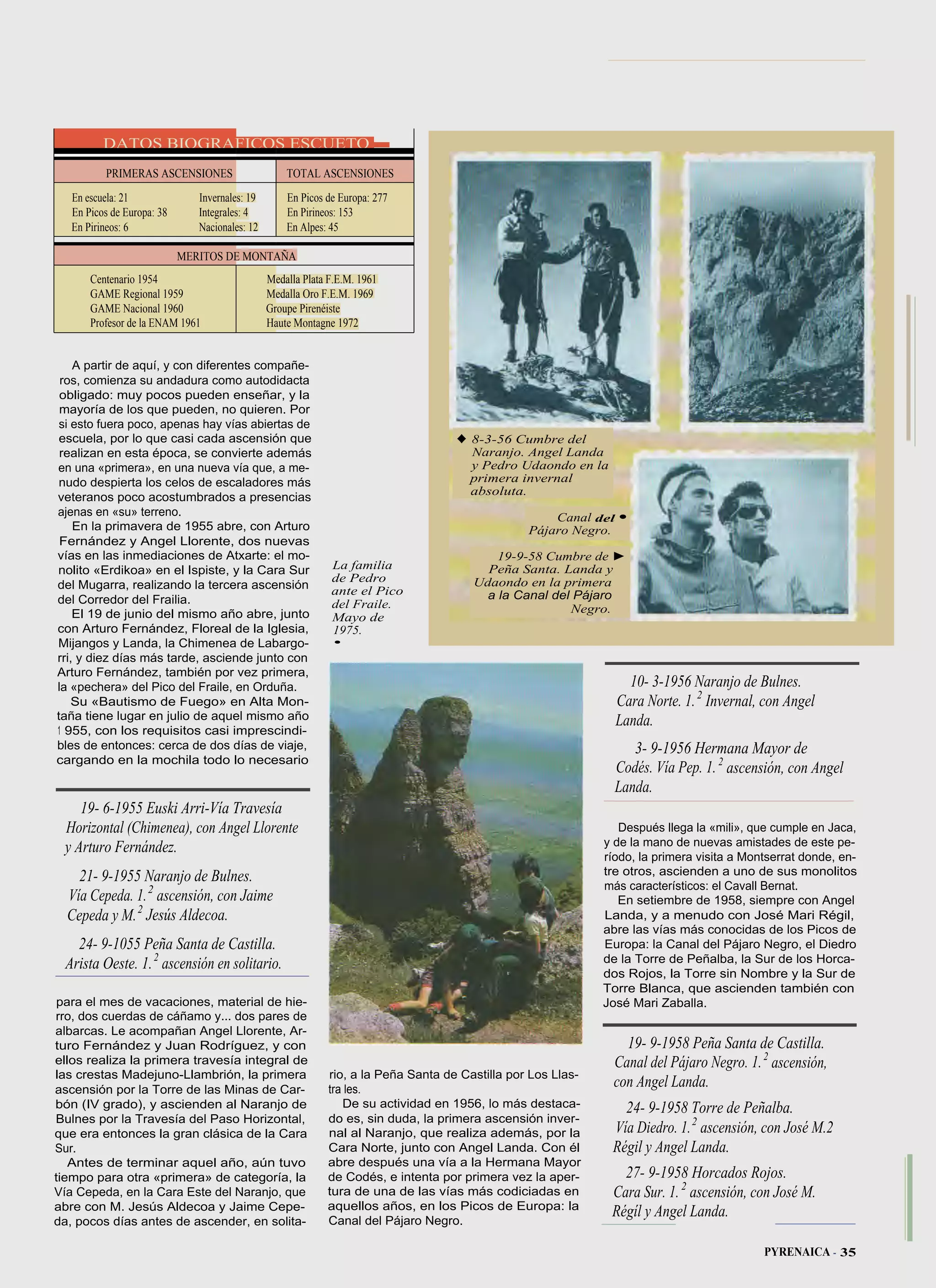 Pedro Udaondo | PDF | Climbing | Extreme Sports