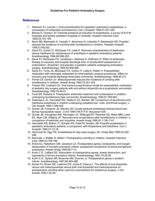 Peds anesthesia guidelines | PDF