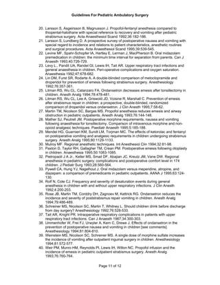 Peds anesthesia guidelines | PDF