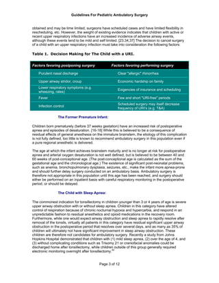 Peds anesthesia guidelines | PDF