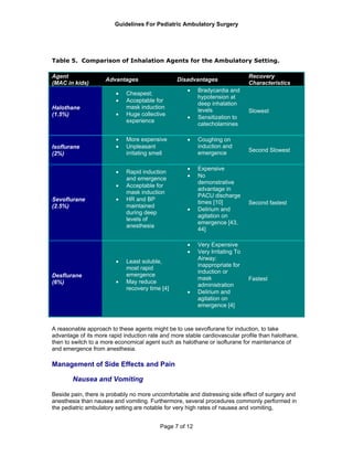 Peds anesthesia guidelines | PDF