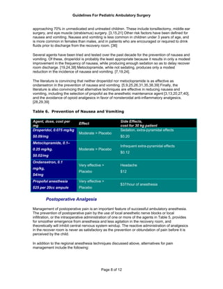 Peds anesthesia guidelines | PDF