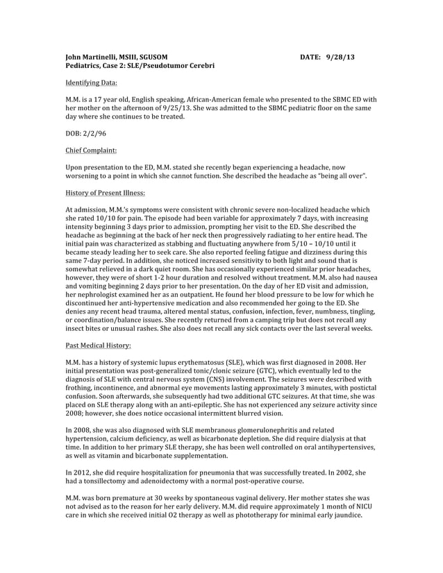 Pediatrics/Case Report: SLE | PDF | Pregnancy | Reproductive Health