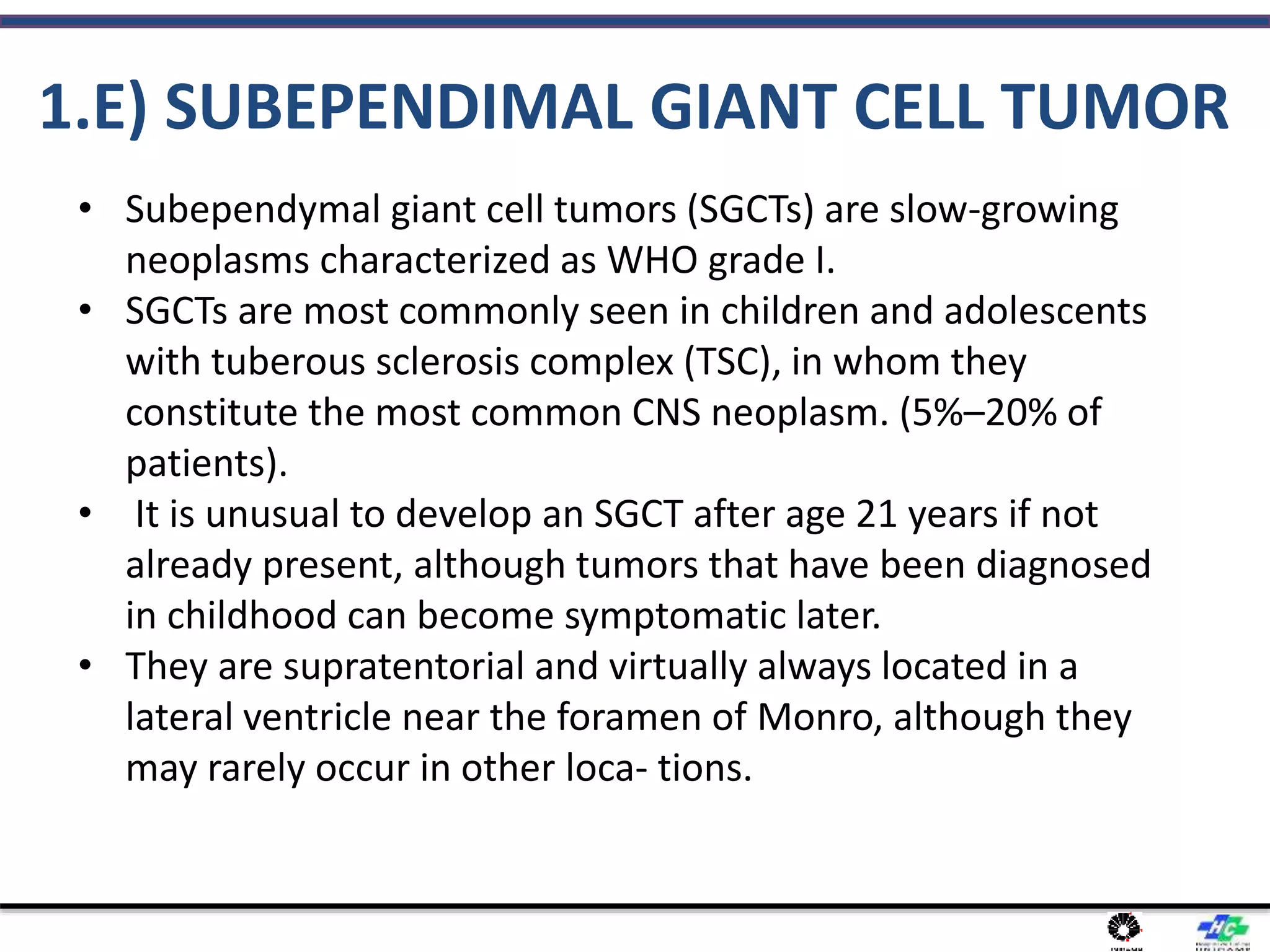 Pediatric Supratentorial Tumors / Tumores Supratentoriais Pediátrico | PPTX