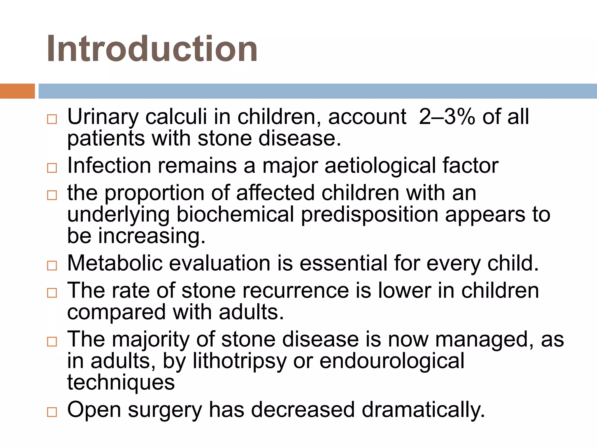 Pediatric urolithiasis | PPTX