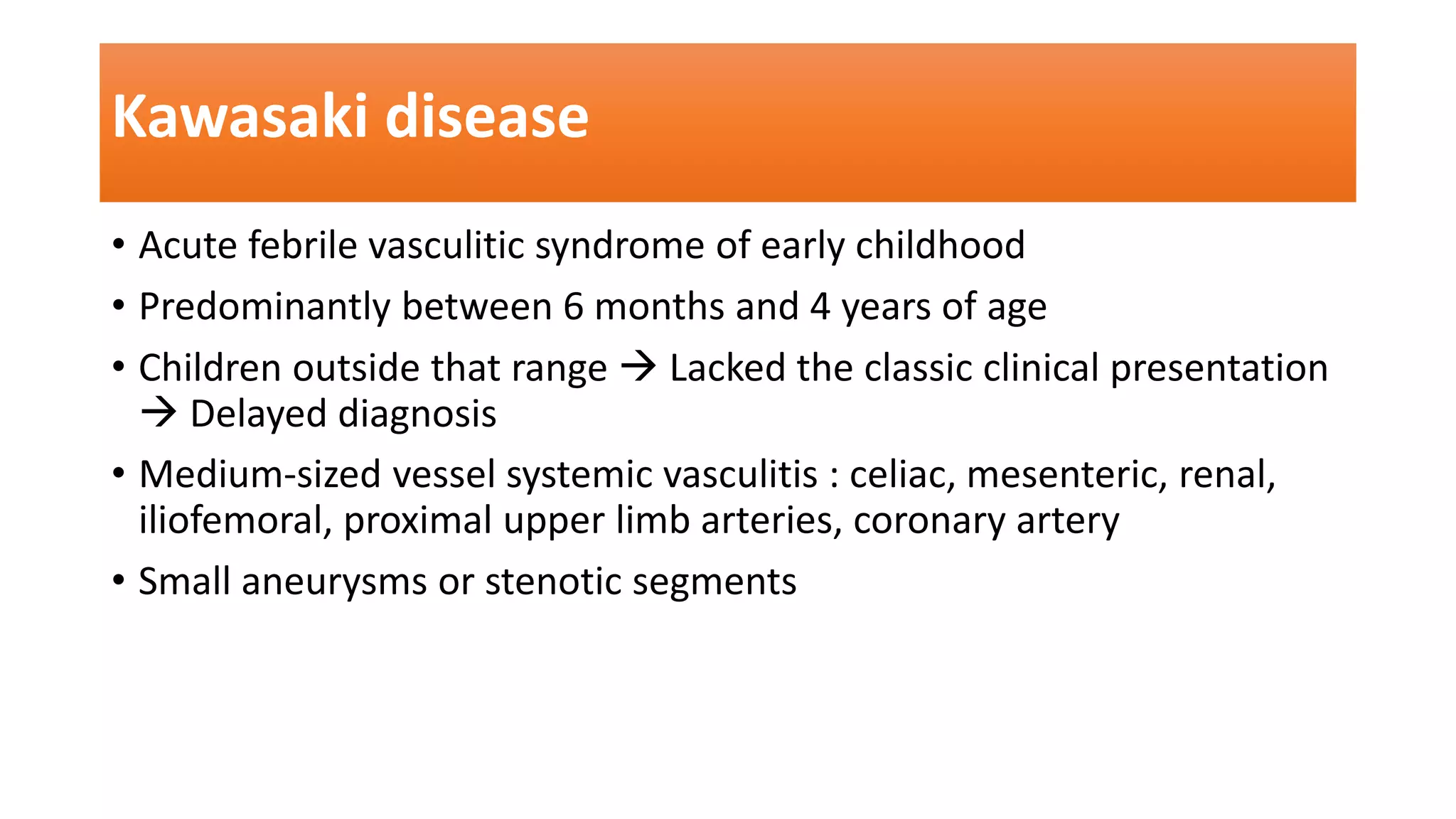 Pediatric vasculitis | PPTX