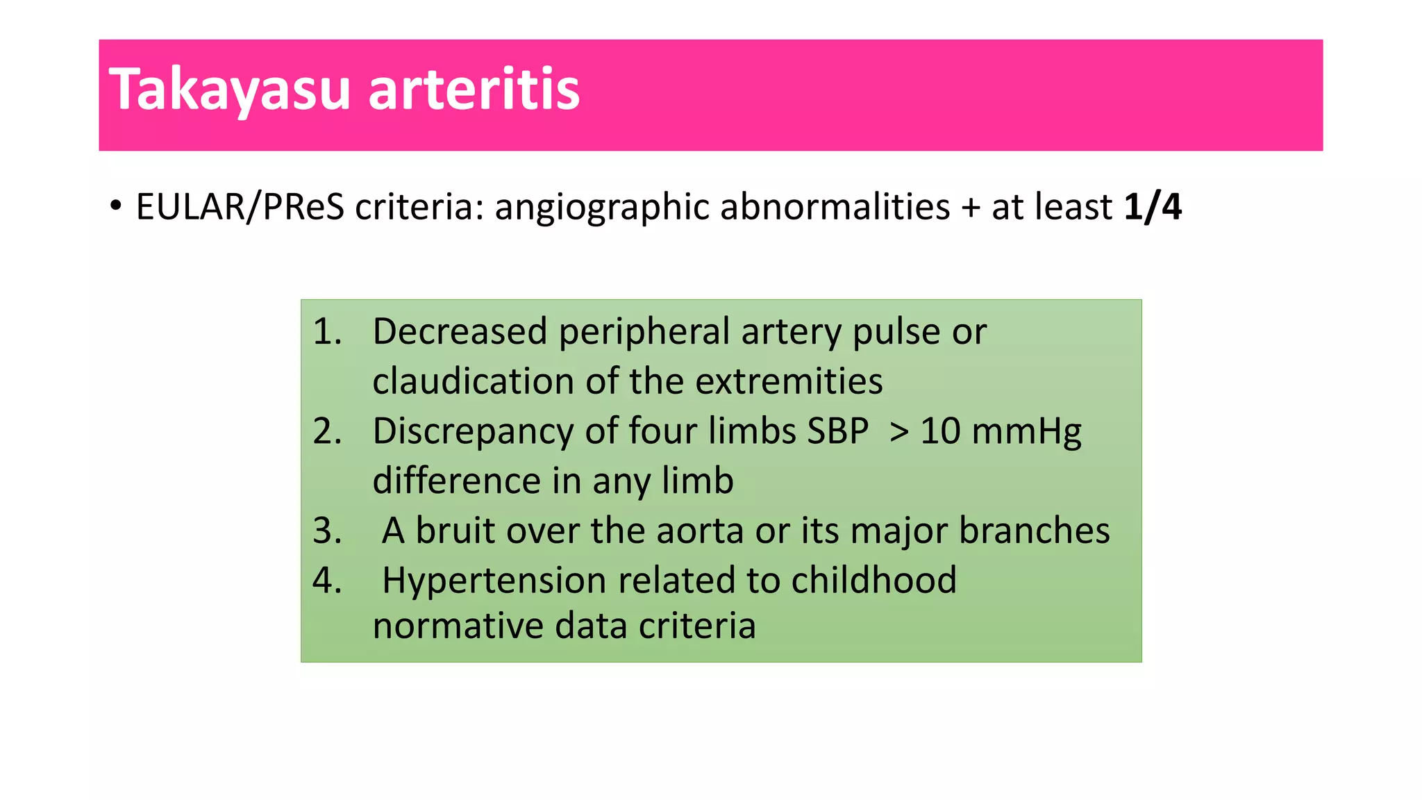 Pediatric vasculitis | PPTX