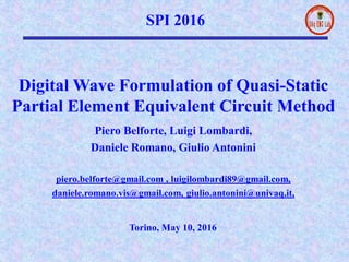 DIGITAL WAVE FORMULATION OF PEEC METHOD (SLIDES) | PPT