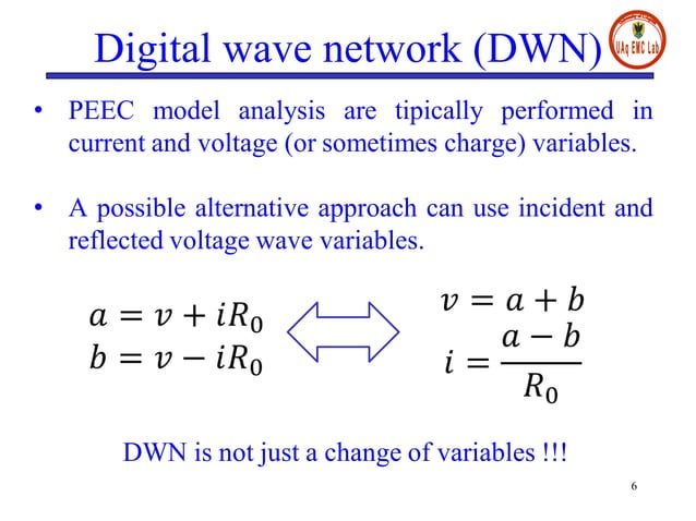 DIGITAL WAVE FORMULATION OF PEEC METHOD (SLIDES) | PPT
