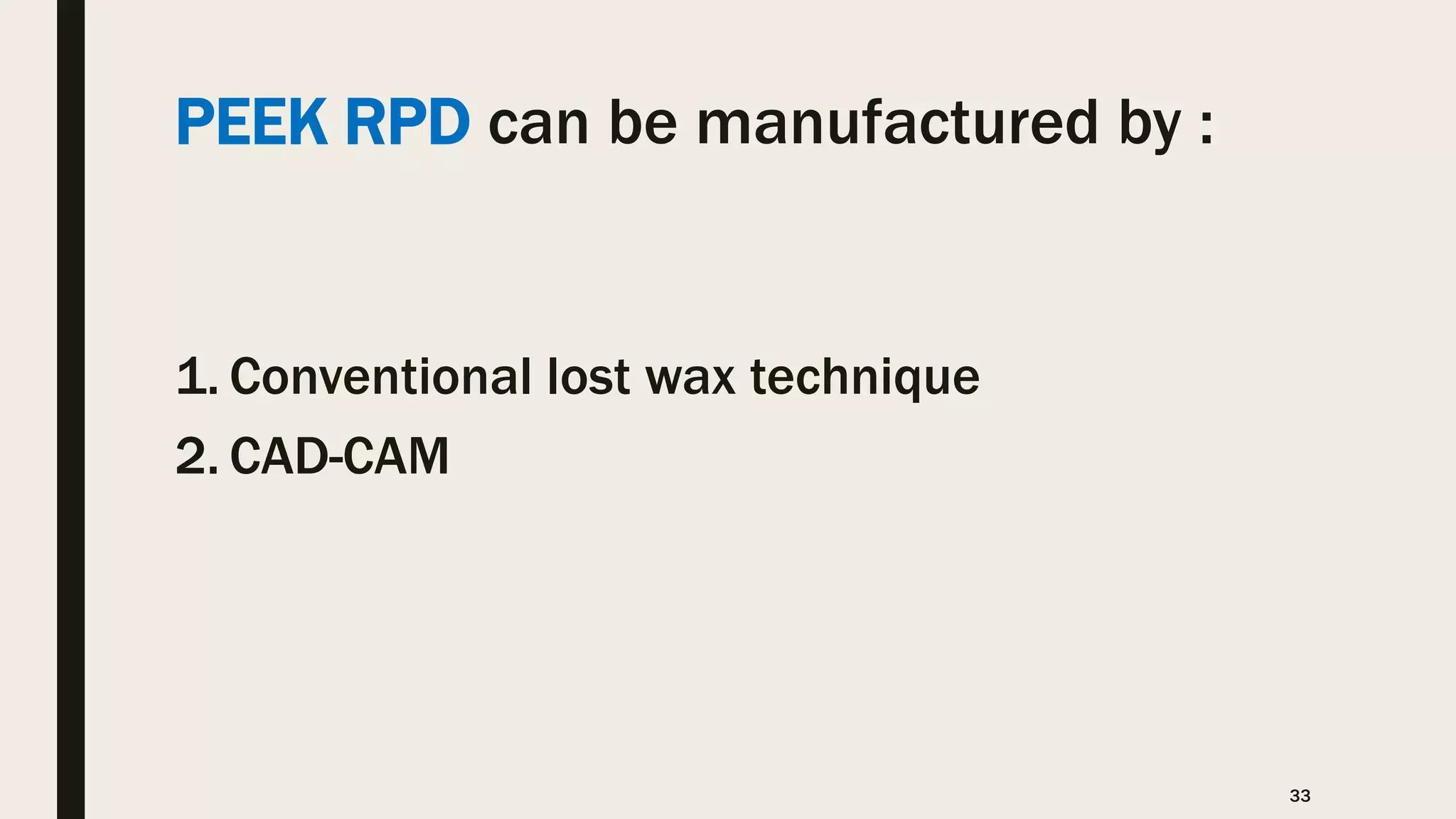 PEEK :Polyetheretherketone applications in clinical dentistry | PPTX