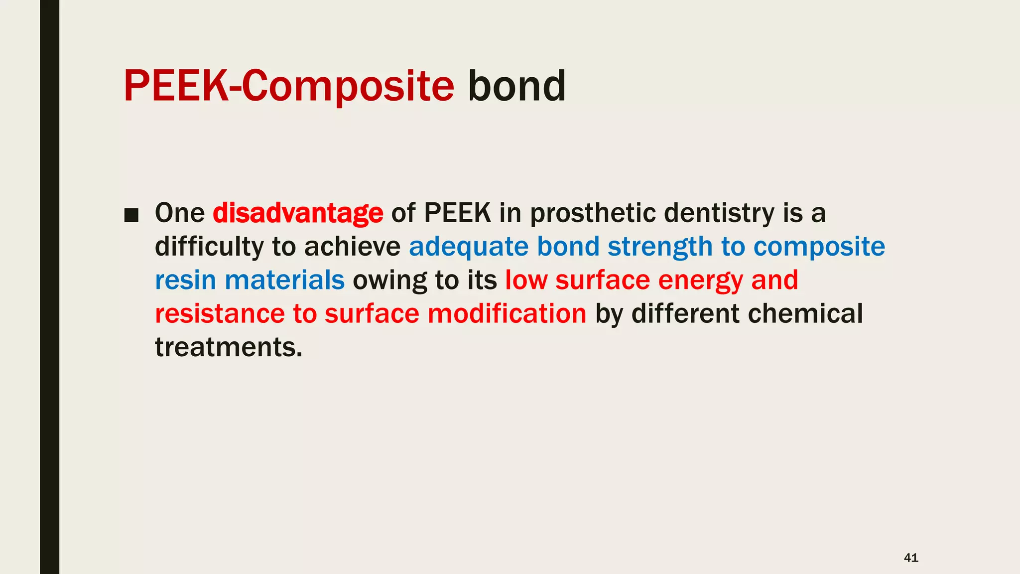 PEEK :Polyetheretherketone applications in clinical dentistry | PPT