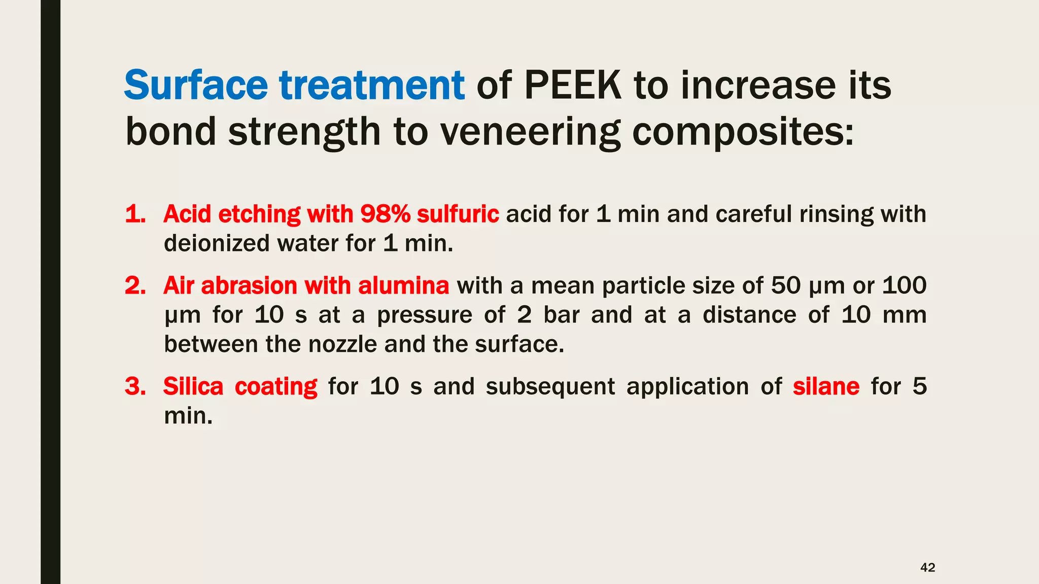 PEEK :Polyetheretherketone applications in clinical dentistry | PPTX