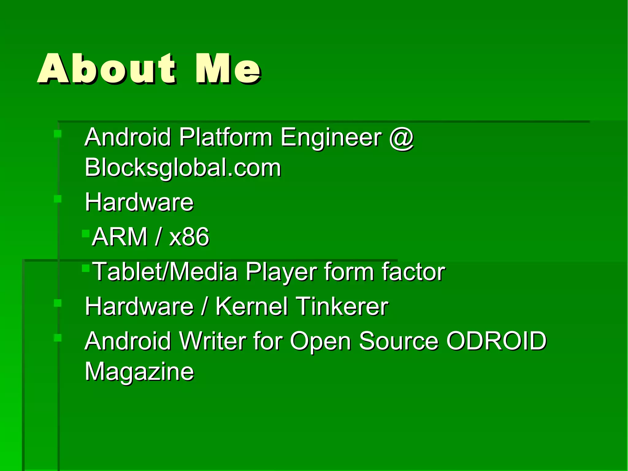 Peeking into Android Source | PPT
