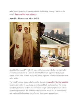 Peek Inside The Lavishing Houses Of Famous Indian Celebrity Couples ...