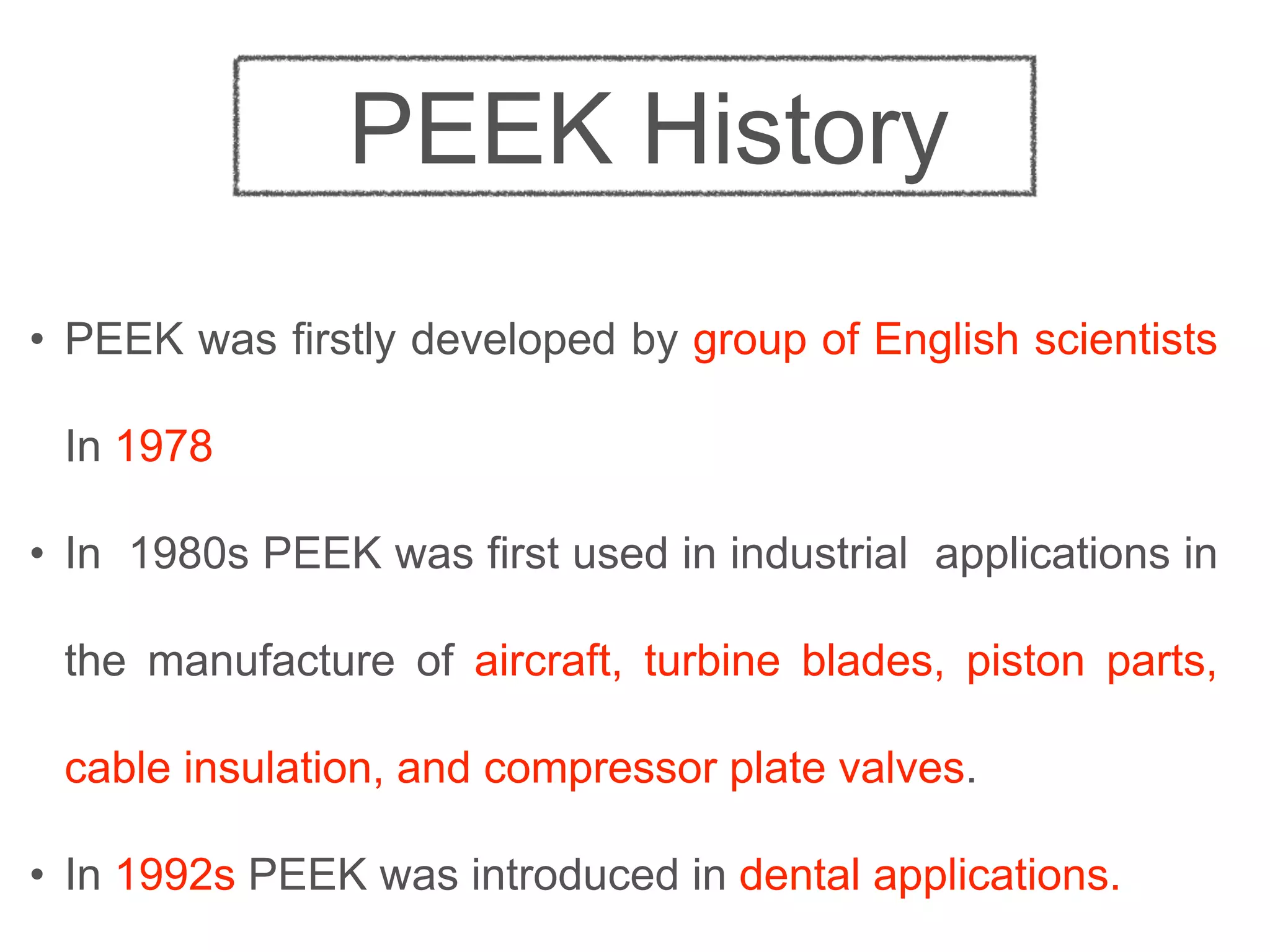 Peek material as an option in managing difficult implants positions and ...