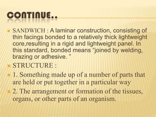Peeling of composite sandwich structure yang sebenar | PPTX