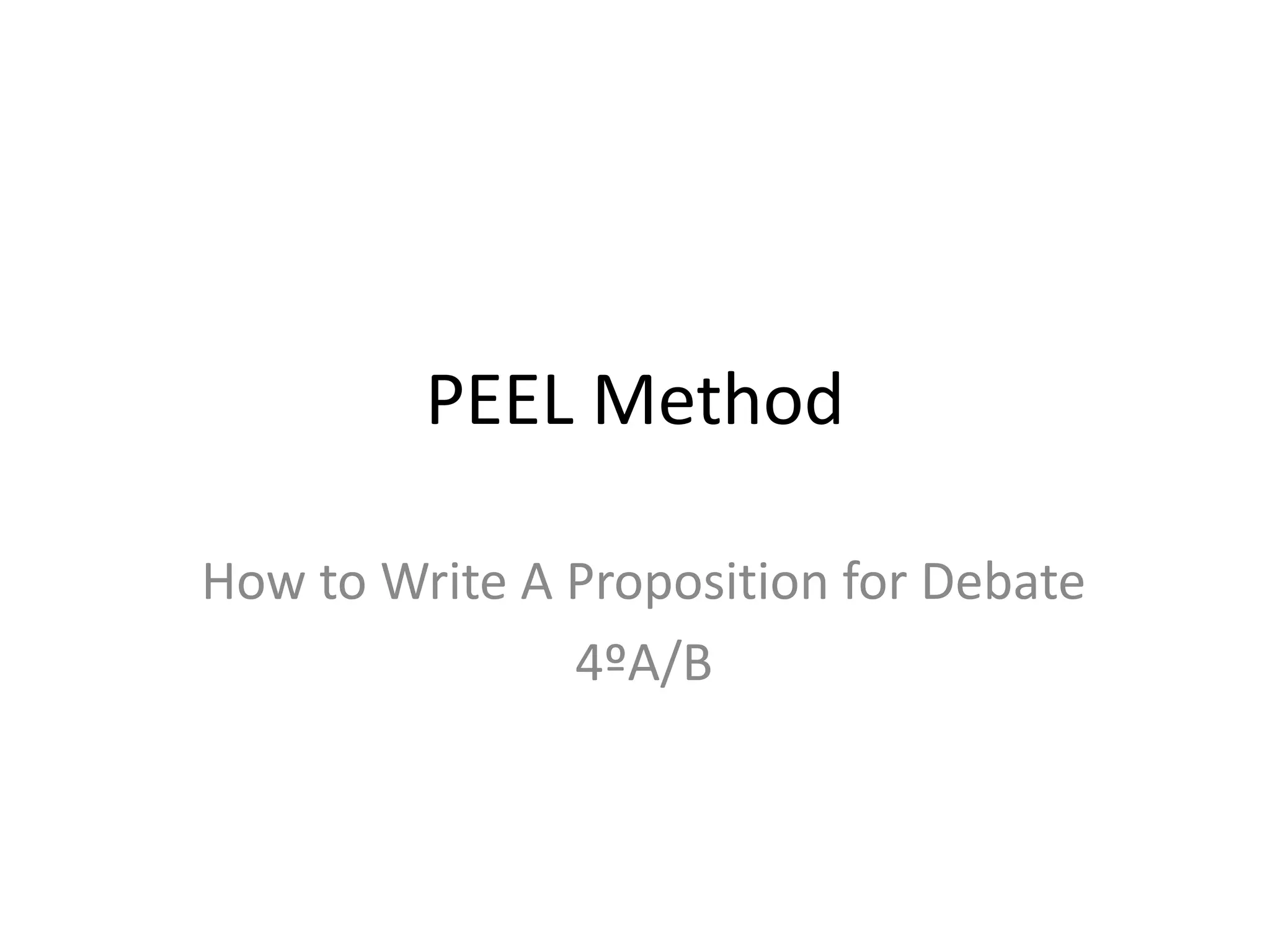 Peel Method | PPTX
