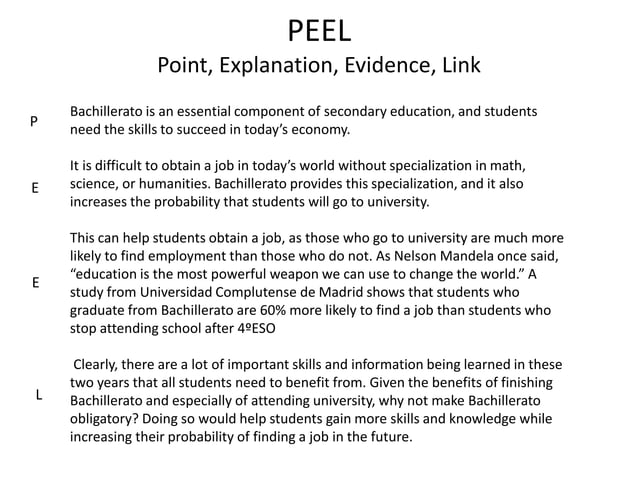 Peel Method | PPTX | Undergraduate Education | College Education