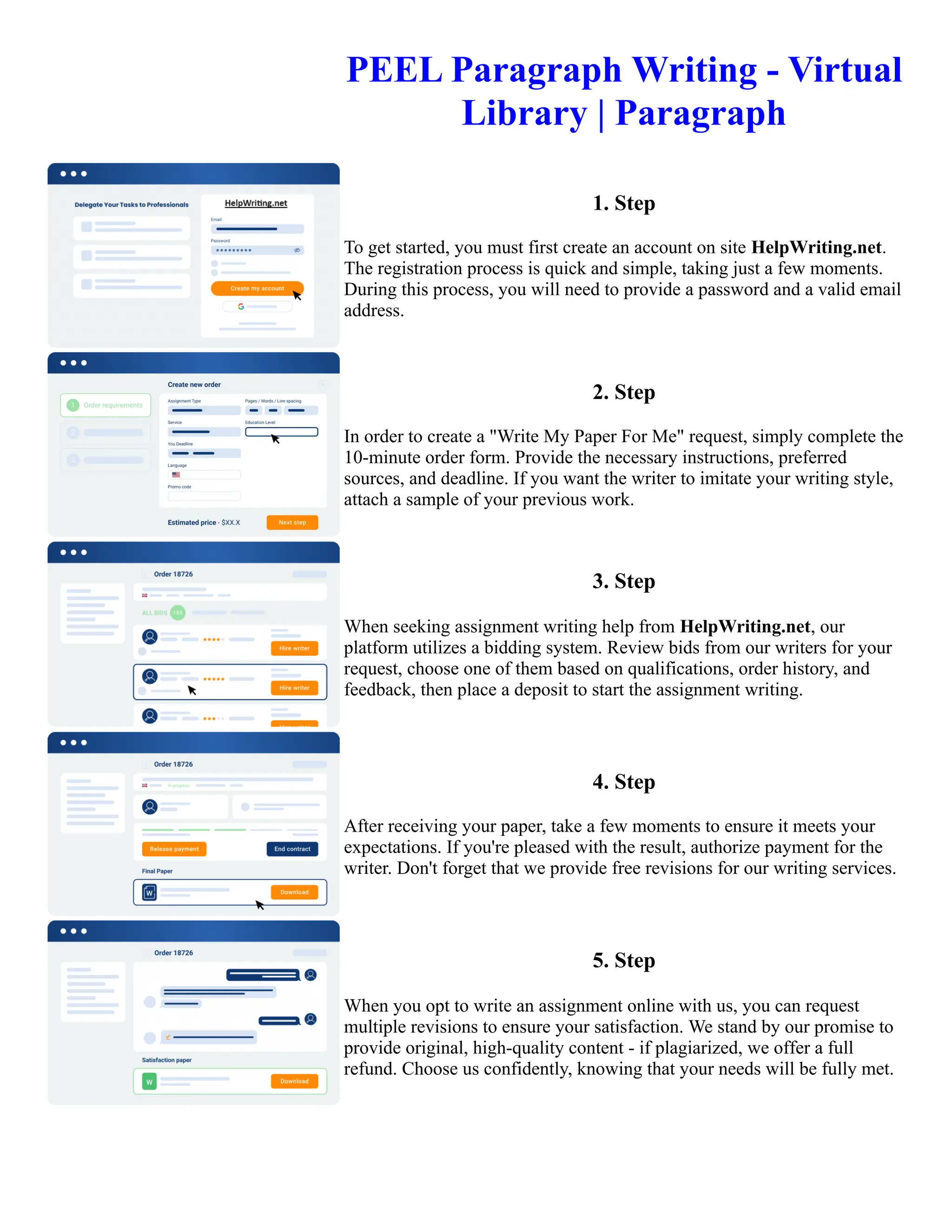 PEEL Paragraph Writing - Virtual Library Paragraph | PDF