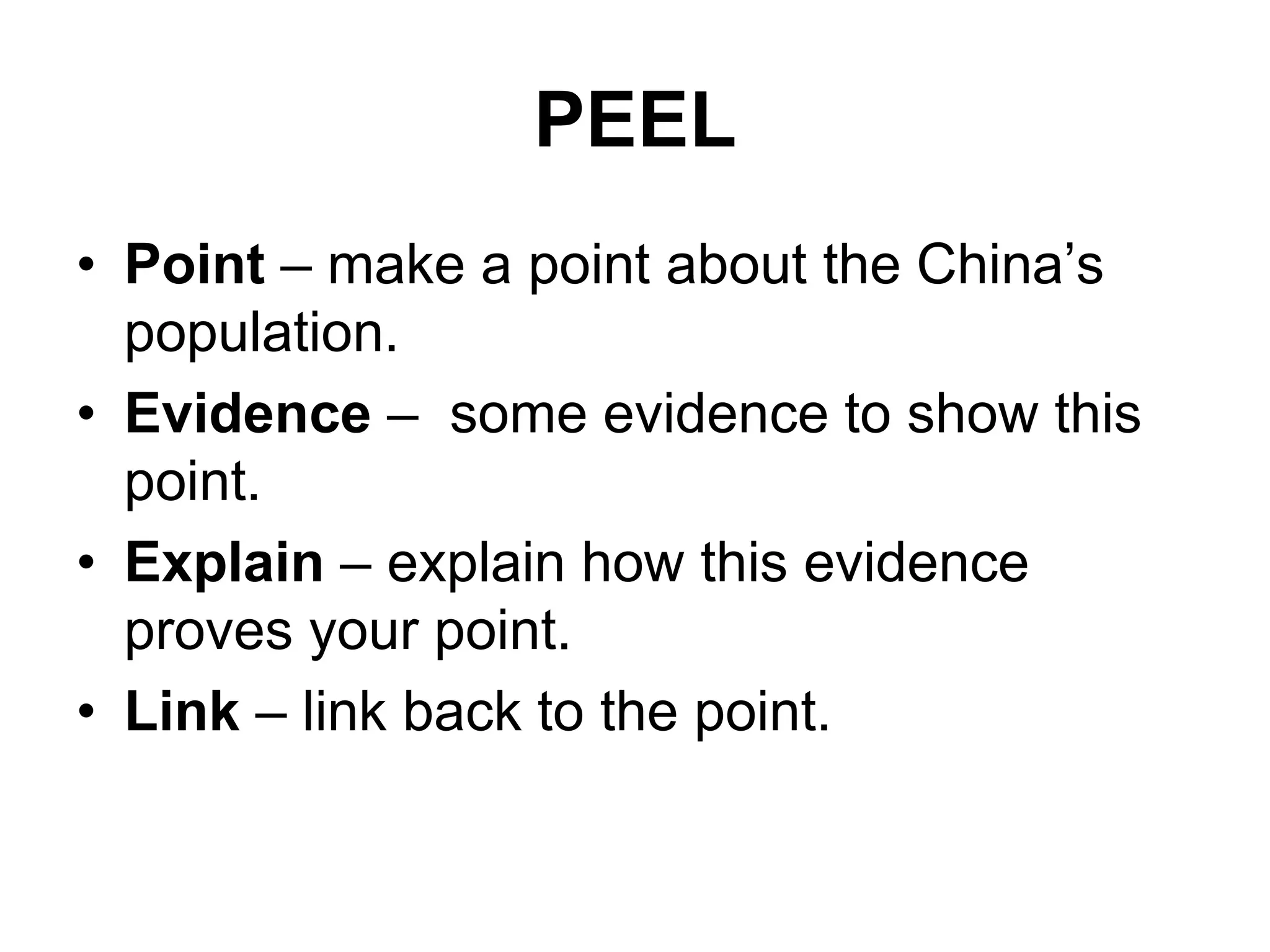 PEEL writing technique | PPTX