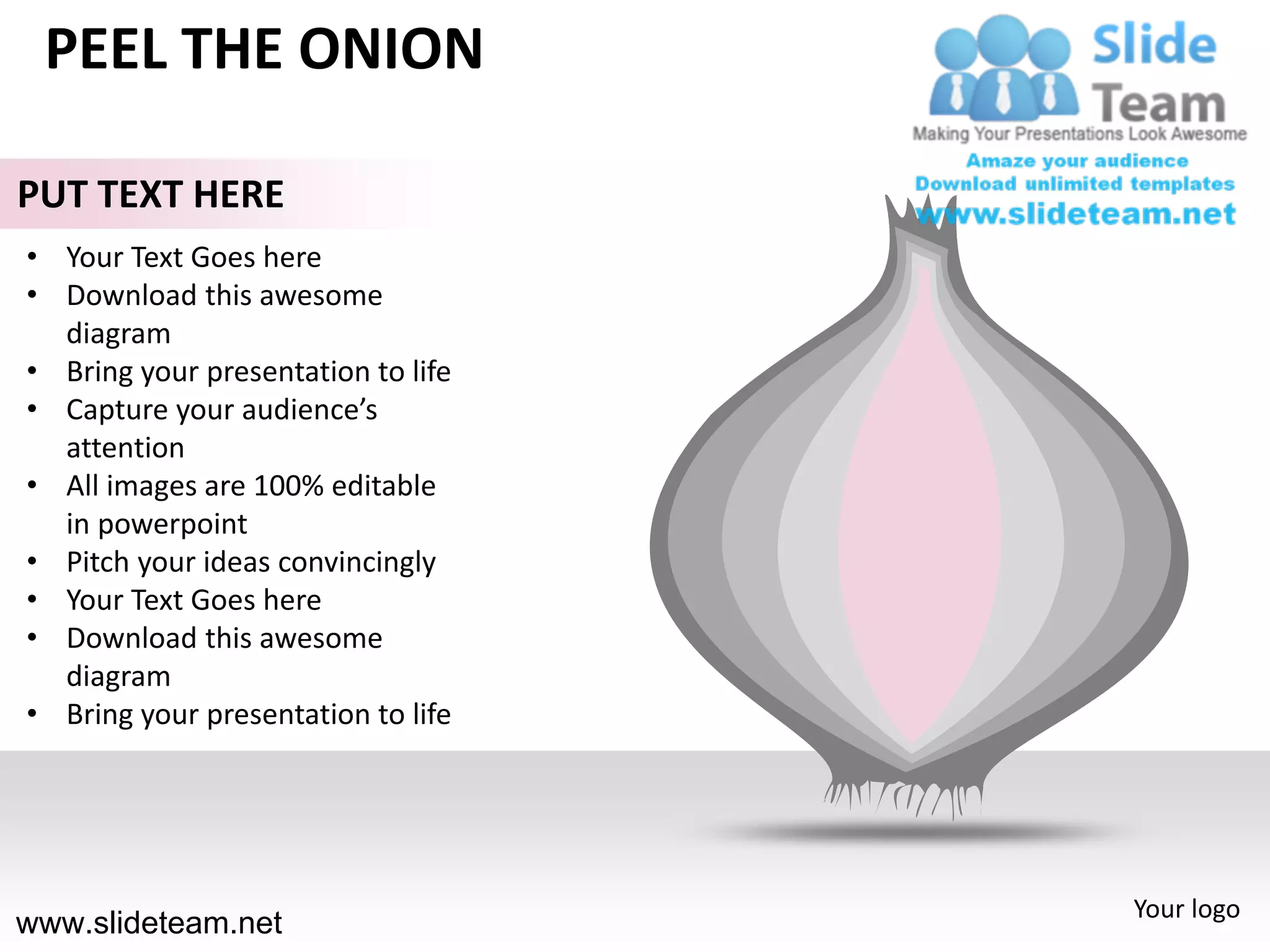 Peel the onion powerpoint presentation templates. | PDF