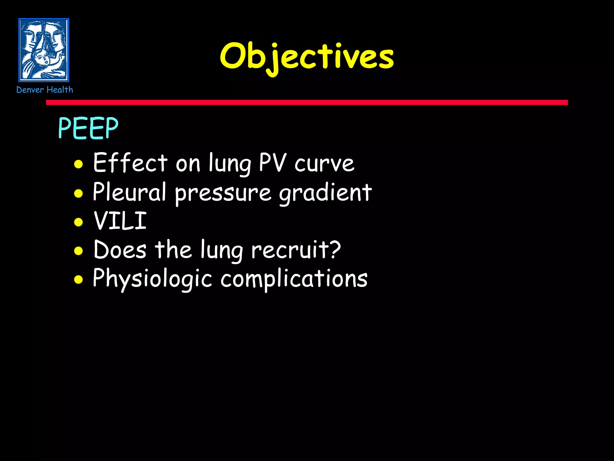 Physiology of PEEP In ARDS | PPT