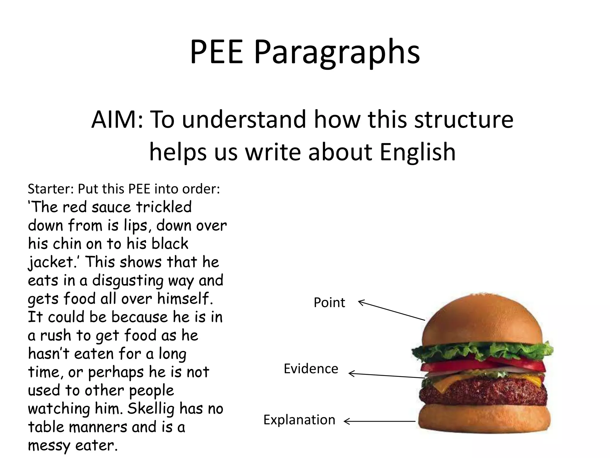 Pee paragraphs | PPTX